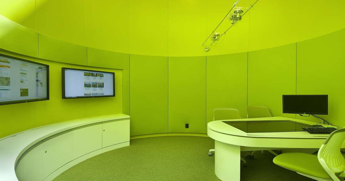 Futuristic curved acoustic panels - Asona