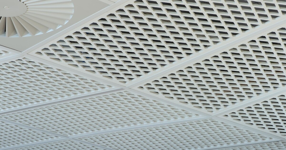 Mesh acoustic ceilings for open plan environments - Asona